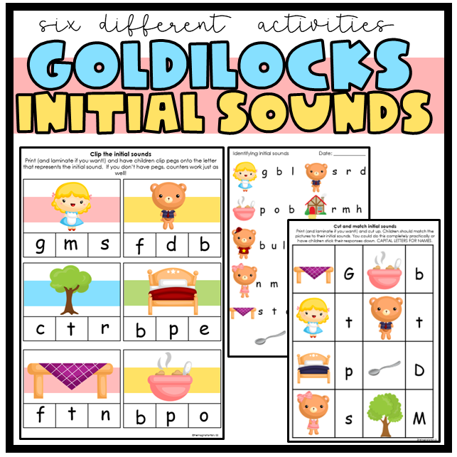 Goldilocks Initial Sounds Early Writing Practice Phoncis | Teaching ...