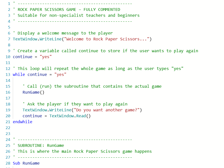 Coding Lesson SMALL BASIC– Sequence, Selection, Loops & Variables ...