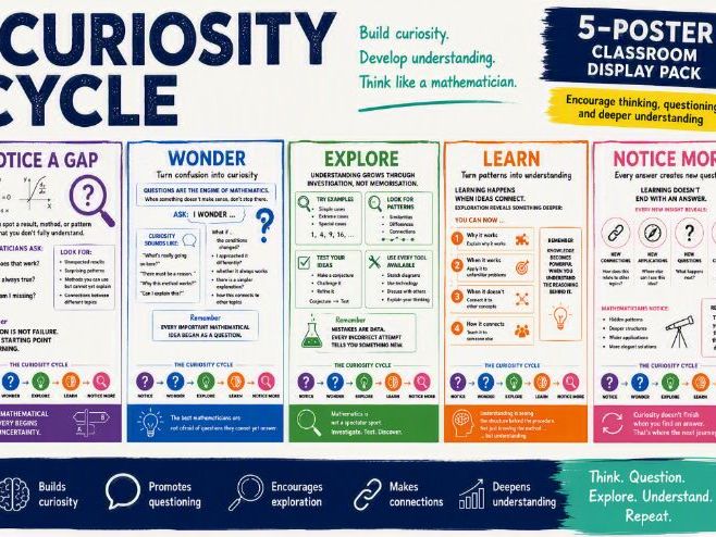The Curiosity Cycle: Mathematical Thinking & Reasoning Posters (5 ...