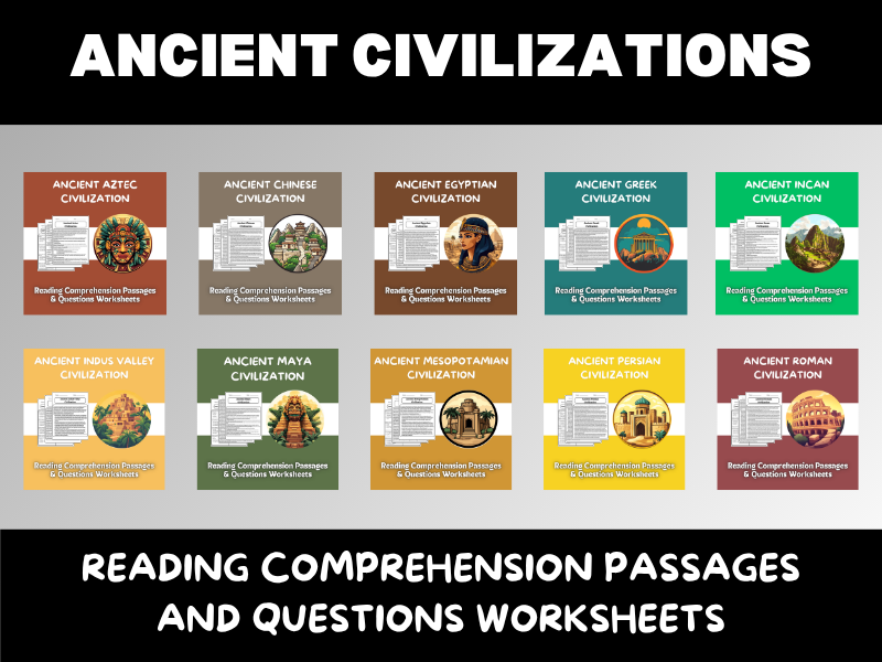 Ancient Civilizations Reading Comprehension Passages and Questions ...