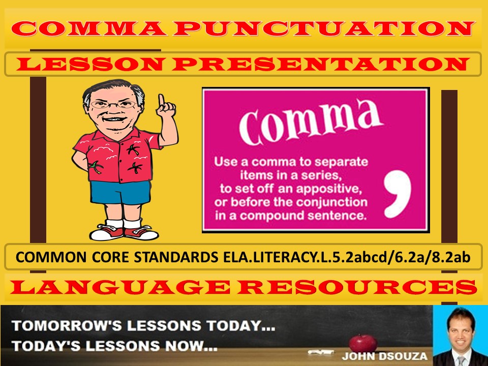 COMMAS: LESSON PRESENTATION | Teaching Resources