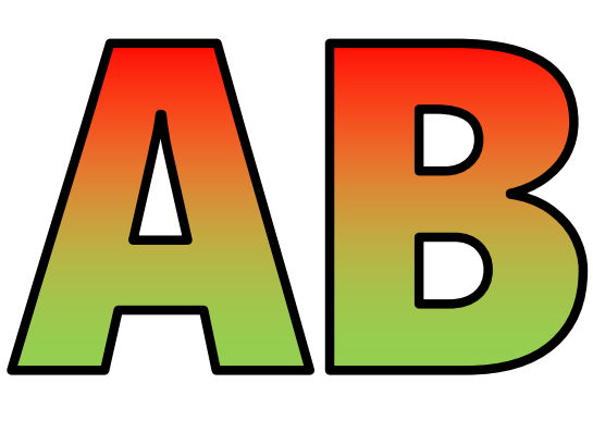 Colors Colorful Plain Colors Red and Green Lettering Set Display Title ...