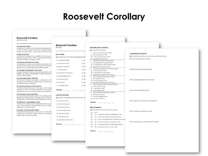 Roosevelt Corollary | Teaching Resources