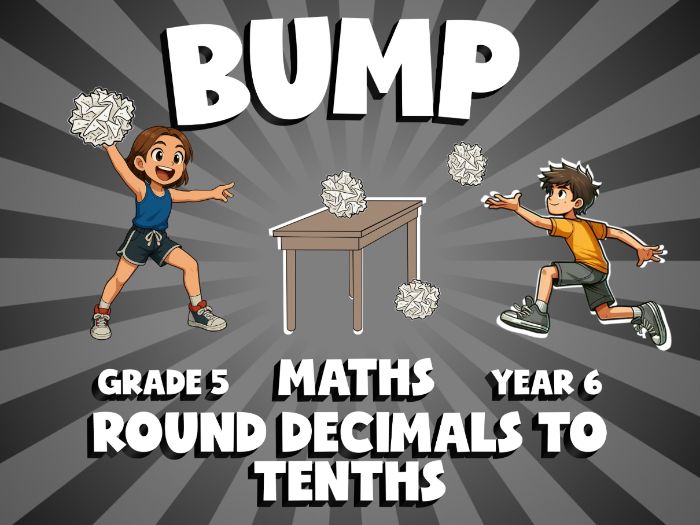 Round Decimals to Tenths BUMP Maths Game | No-Prep Year 6 Review ...