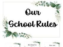 Our School Rules Display Pack - Nature Theme | Teaching Resources