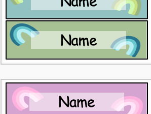 Editable Pastel Rainbow Table Names | Teaching Resources