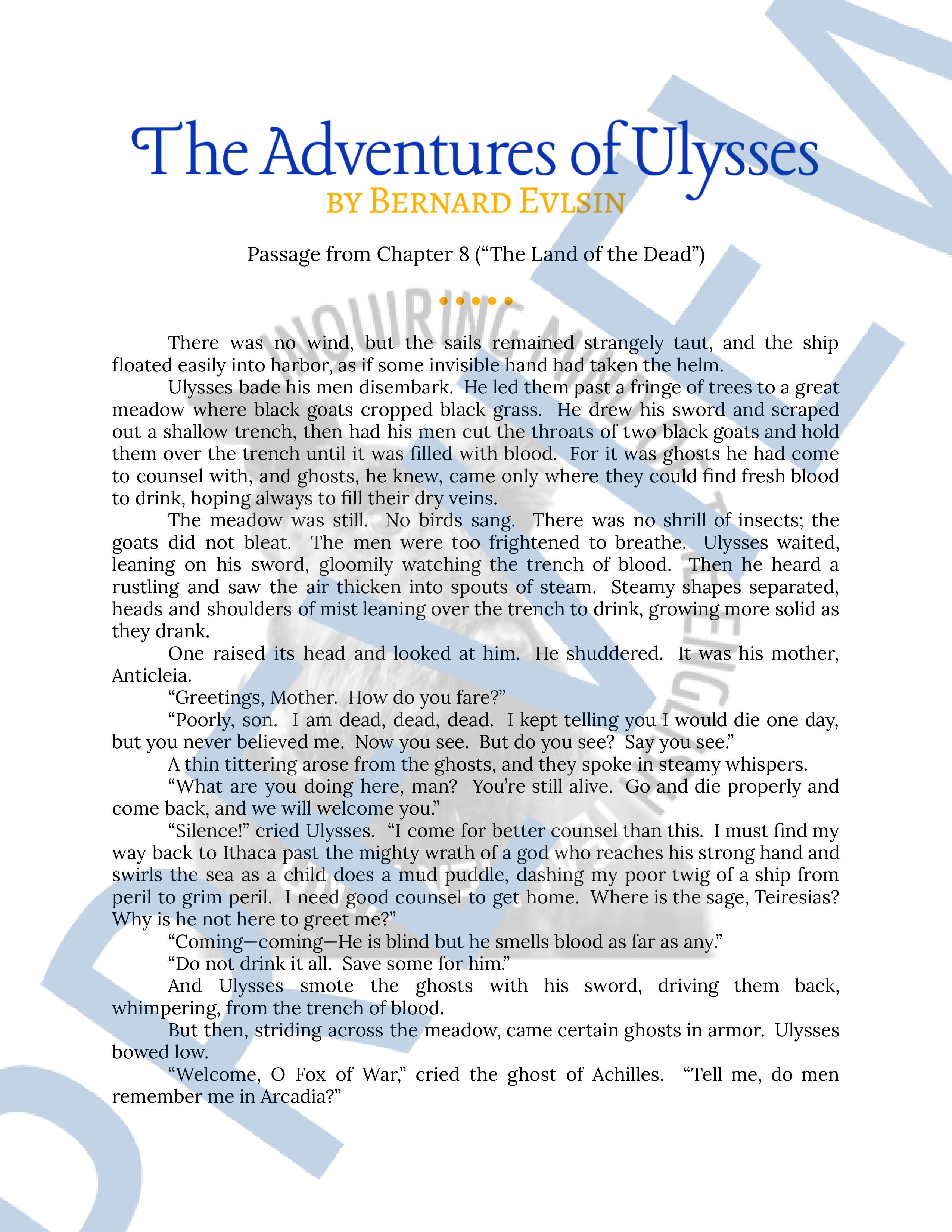 The Adventures of Ulysses Chapter 8 Close Reading Analysis Worksheet ...