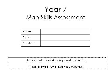 Map Skills End of Topic Assessment | Teaching Resources