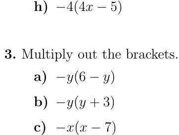 Multiplying brackets by negatives worksheet (with solutions) | Teaching ...