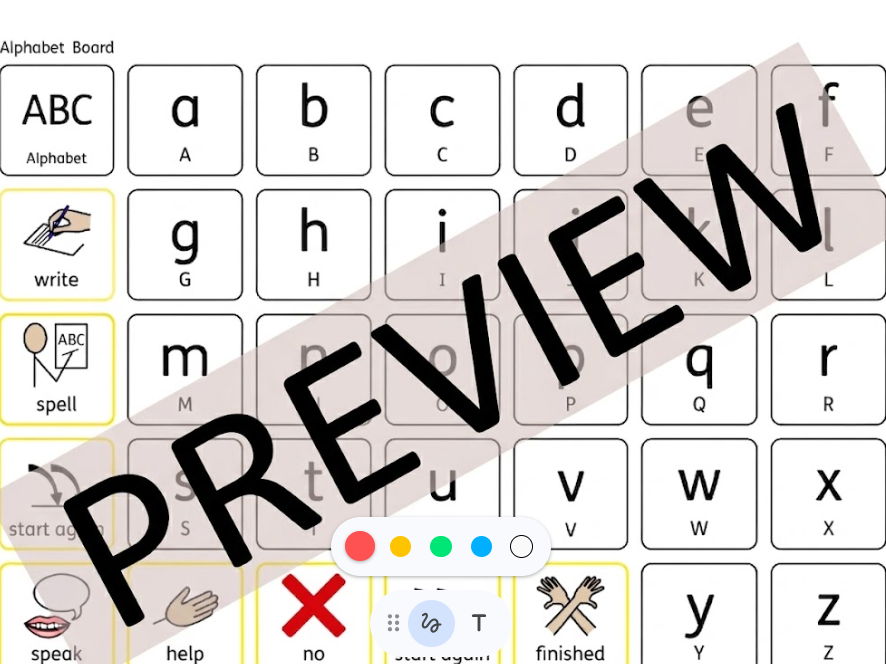 Alphabet Communication Board – SEN Friendly | Teaching Resources
