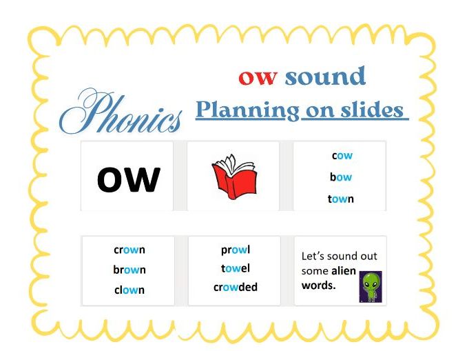 Year 1 Phonics ow sound Full Lesson | Teaching Resources