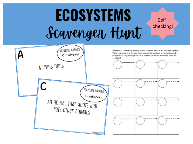 Ecosystems Scavenger Hunt | Teaching Resources