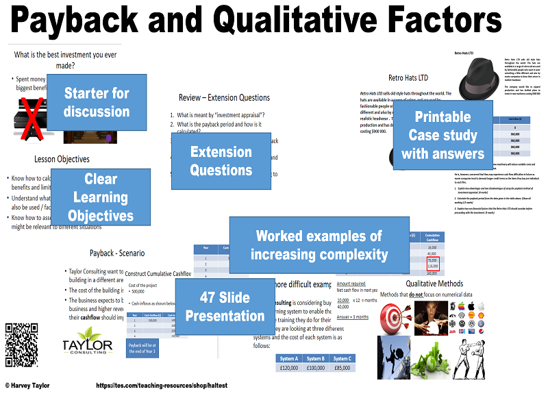 Payback and Qualitative Factors (Full lesson) - Investment Appraisal ...