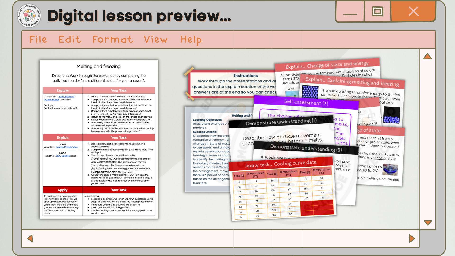 Melting and freezing Distance learning | Teaching Resources