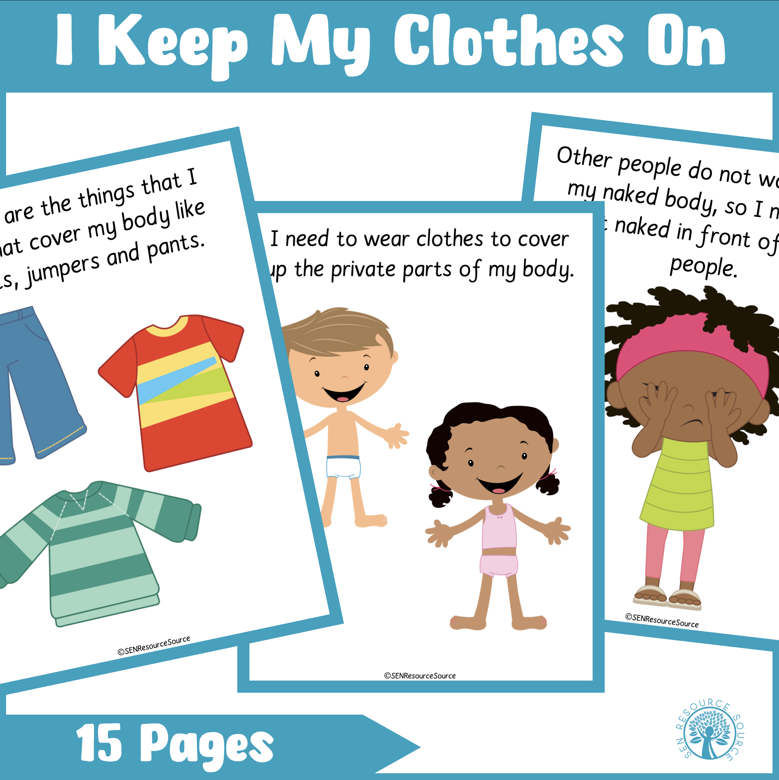 I Keep my Clothes On Social Story | Teaching Resources