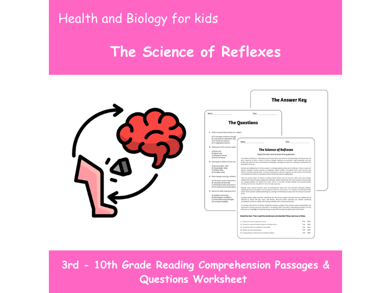 Health and Biology for Kids Reading Comprehension Passages & Questions ...