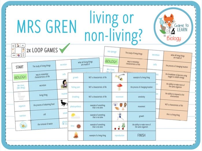 Mrs Gren - Living or non-living? - 2 Loop games (KS2/3) | Teaching ...