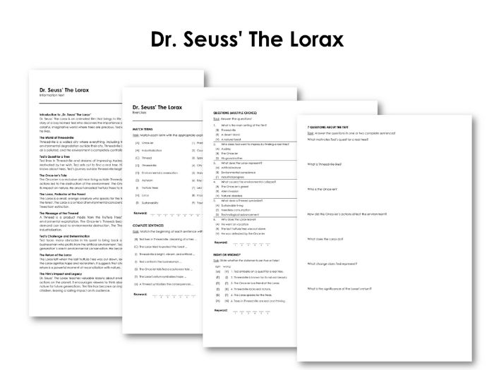 The Movie "Dr. Seuss' The Lorax" | Teaching Resources