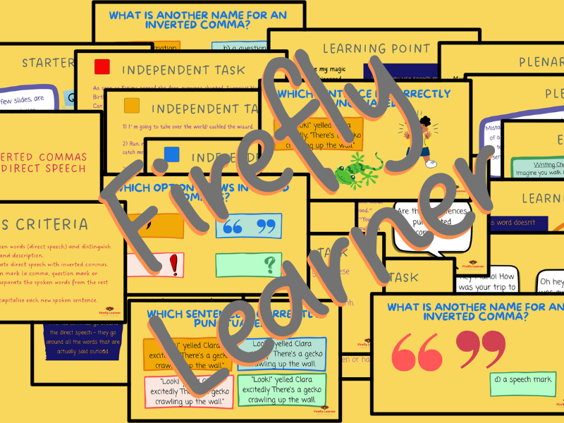 Inverted Commas/ Speech Marks - Complete Lesson PowerPoint Presentation ...