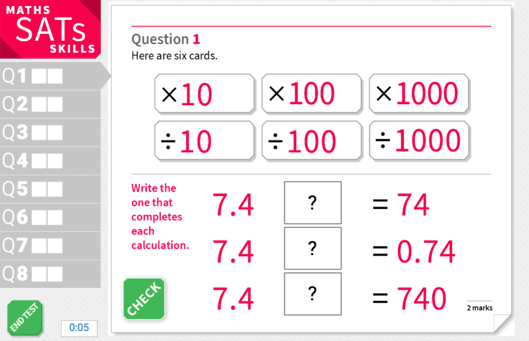 Multiply And Divide Decimals By 10 100 And 1 000 KS2 Maths Sats 