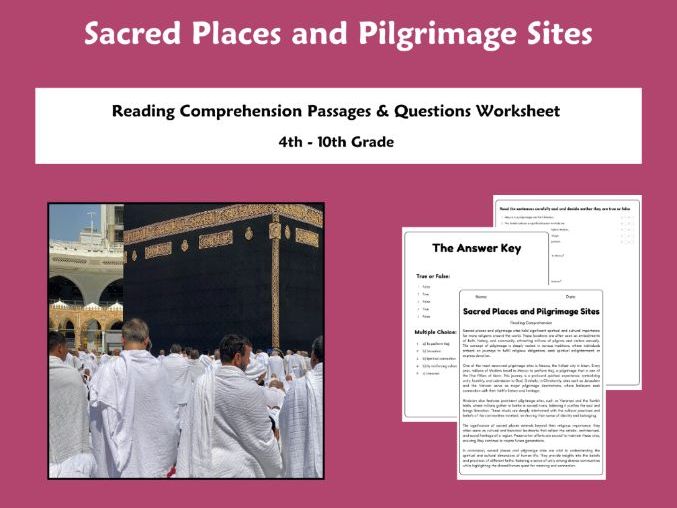 Sacred Places and Pilgrimage Sites: Reading Comprehension Passages ...