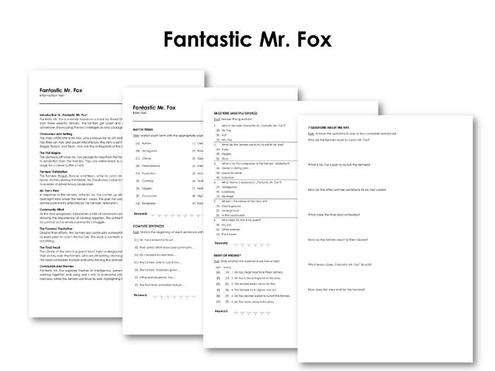The Movie "Fantastic Mr. Fox" | Teaching Resources
