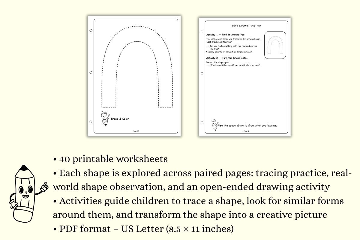 Trace • Observe • Discover – Simple Shapes, Real Discoveries / Pack 1 ...