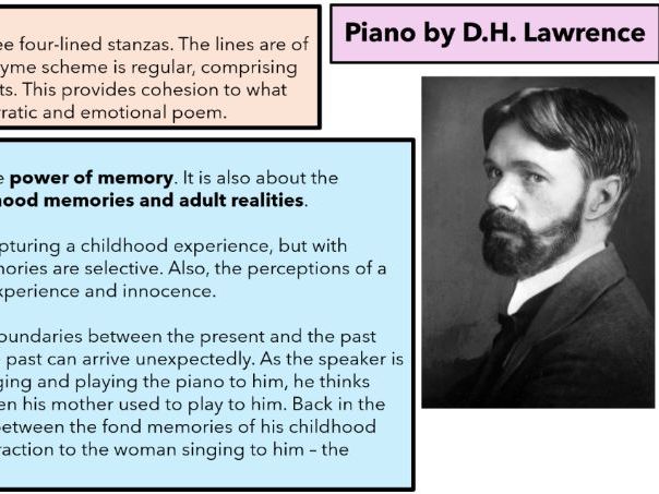 Edexcel iGCSE Poetry: Piano | Teaching Resources