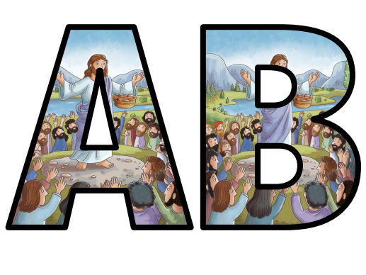 Bible Story Feed 5000 Lettering Set Display Title Letters Numbers Signs ...
