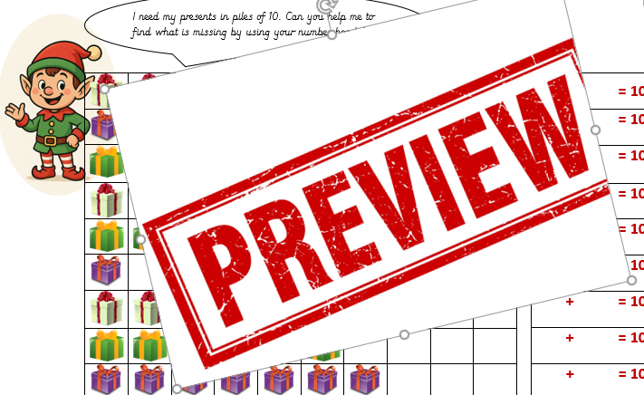 Christmas number bonds to 10 and 20 | Teaching Resources