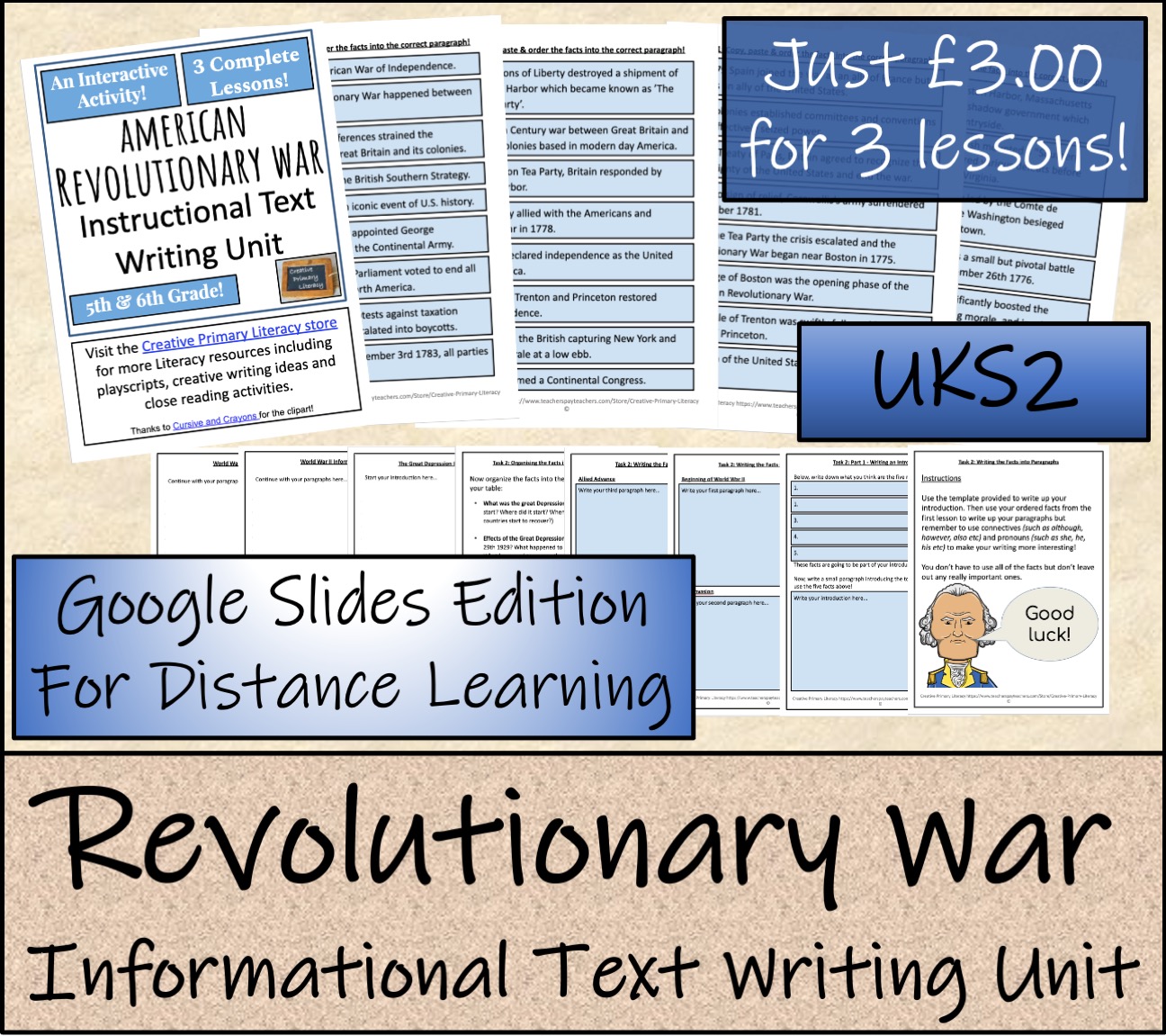 UKS2 American Revolutionary War Informational Text Writing Unit ...