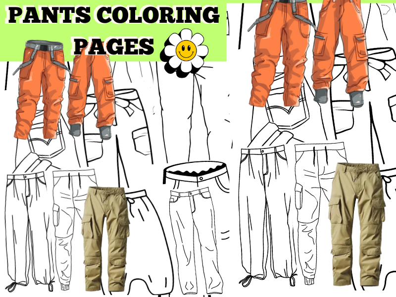 Pants Coloring Pages Printable | Fun Clothing-Themed Coloring Sheets ...