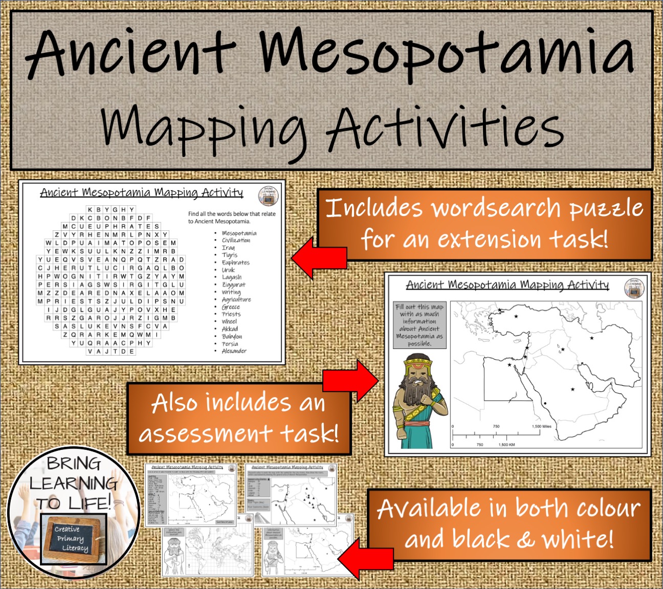 Ancient Mesopotamia Map Activities and Presentation | Teaching Resources