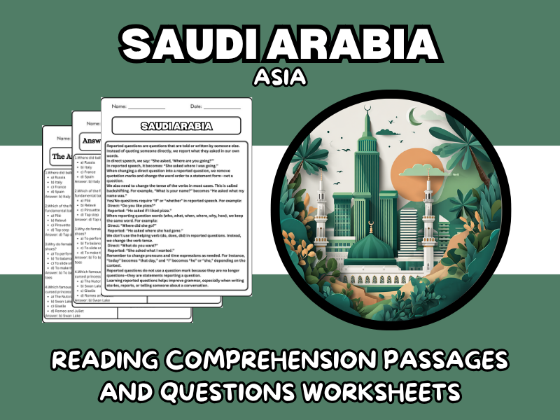 Saudi Arabia - Asia Reading Comprehension Passages & Questions ...