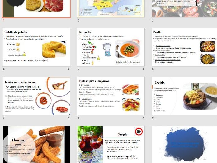 Comida española | Teaching Resources