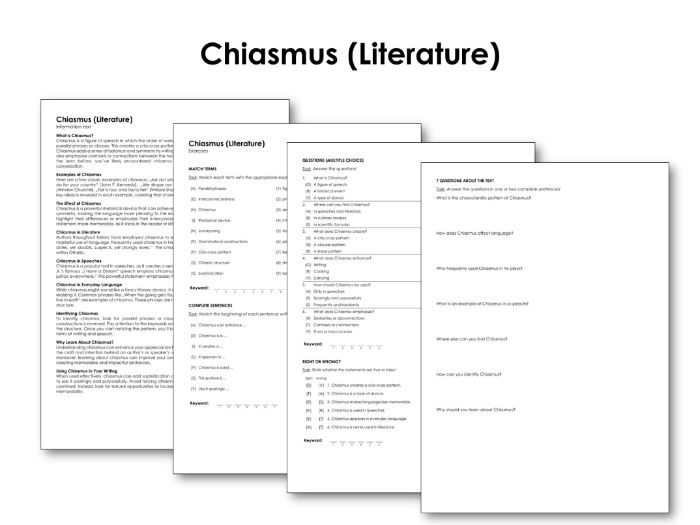 Chiasmus (Literature) | Teaching Resources