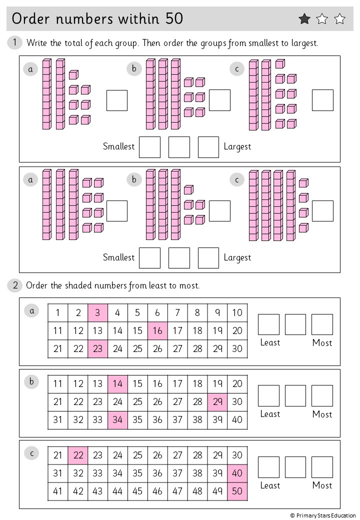 YEAR 1 Place Value within 50 White Rose WEEK 7 Block 2