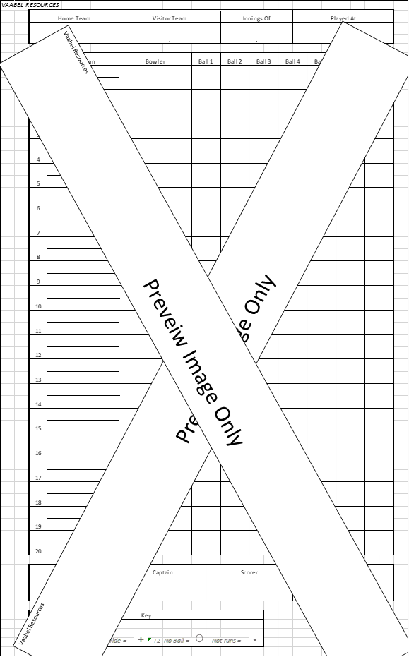 Cricket Score Sheets / Cards (Pairs, Kwik & 20 Over) | Teaching Resources