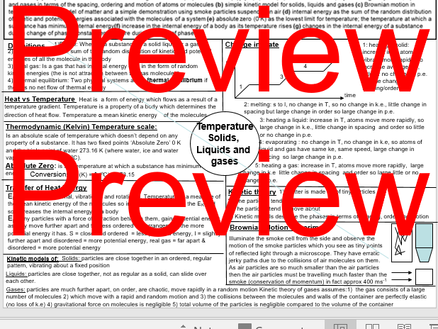 OCR Physics A Level Temperature and states of matter revision slide ...