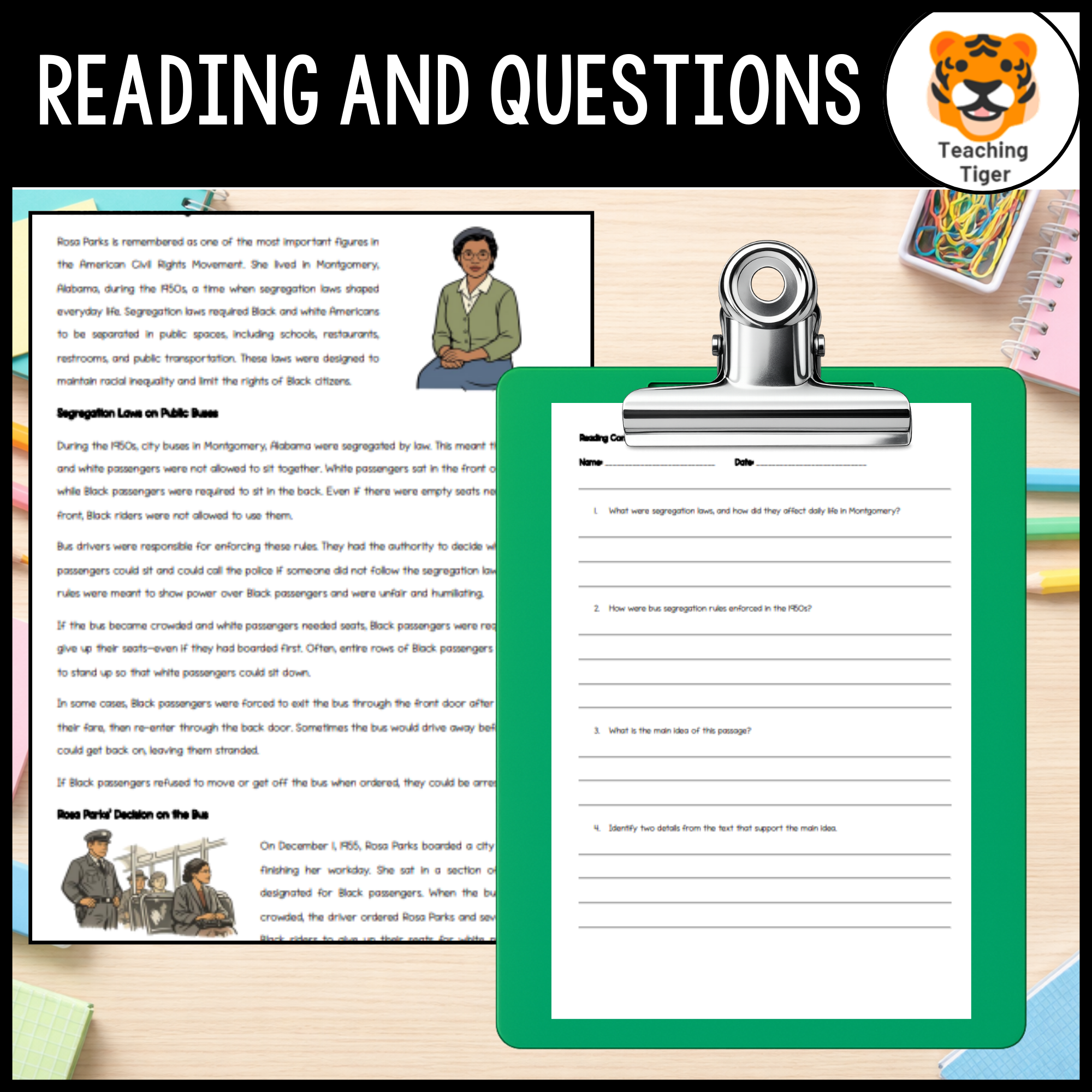 Rosa Parks & the Civil Rights Movement | KS2 History Reading ...