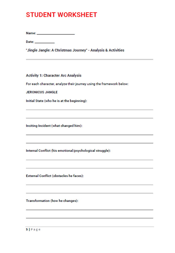 Jingle Jangle Movie Study: Middle School Christmas ELA Lesson ...