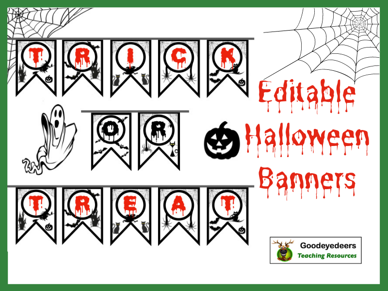 Editable Halloween Banners | Teaching Resources