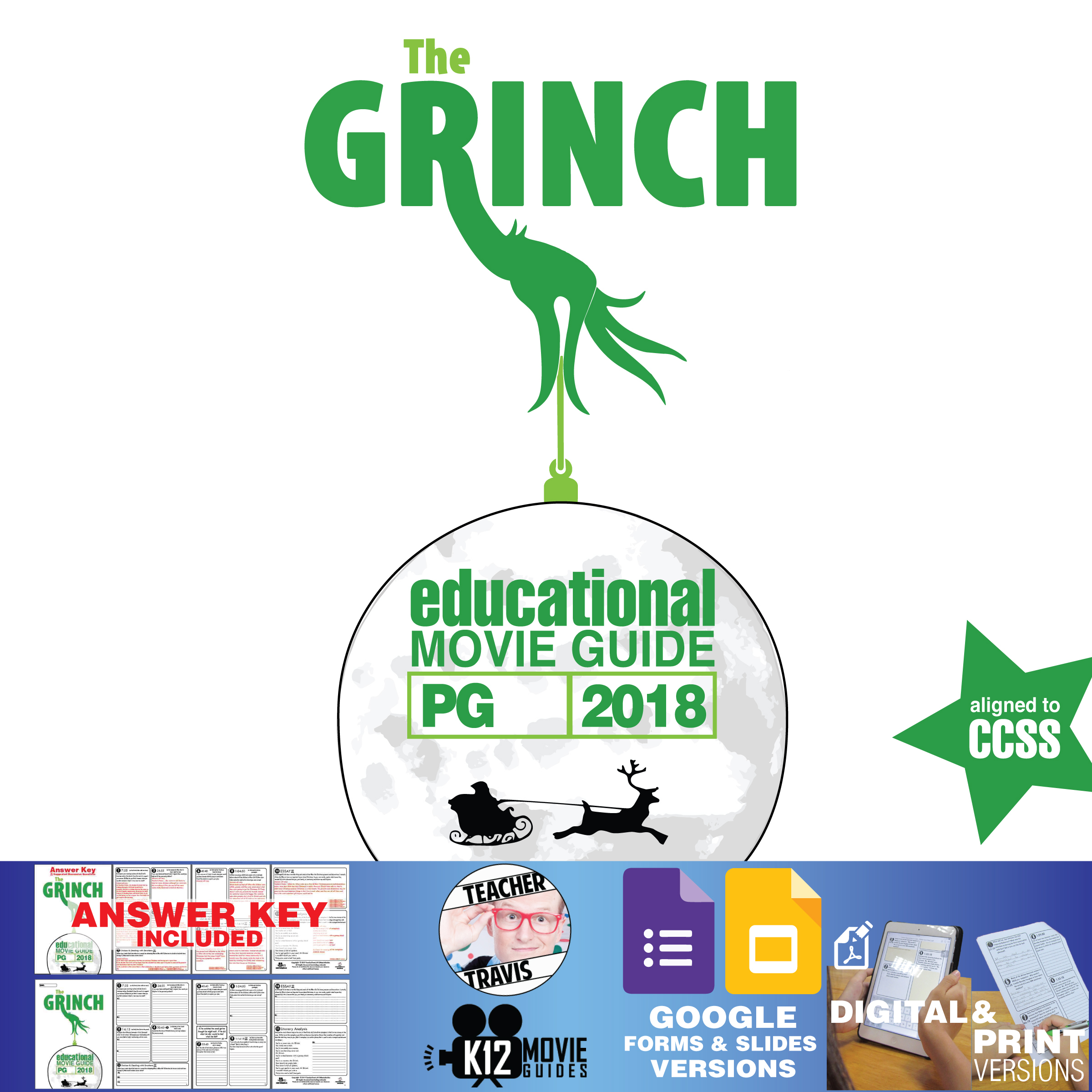 The Grinch Movie Guide | Questions | Worksheet | Google Formats (PG ...