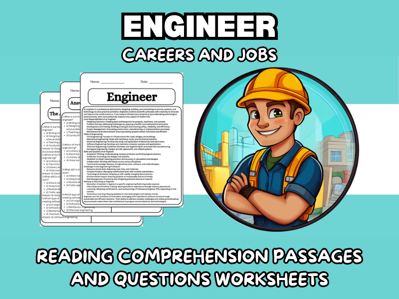 Engineer - Careers and Jobs Reading Comprehension Passages & Questions ...