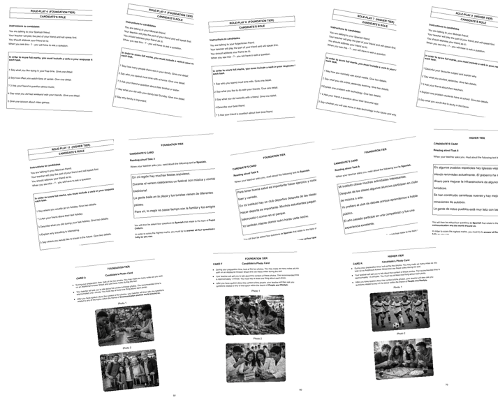AQA GCSE Spanish 12 Speaking Mock Papers (F+H); Extra questions ...