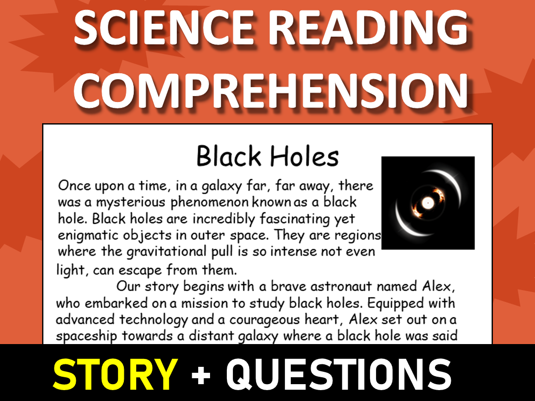 Black Holes Reading Science Story Comprehension Questions Worksheet ...