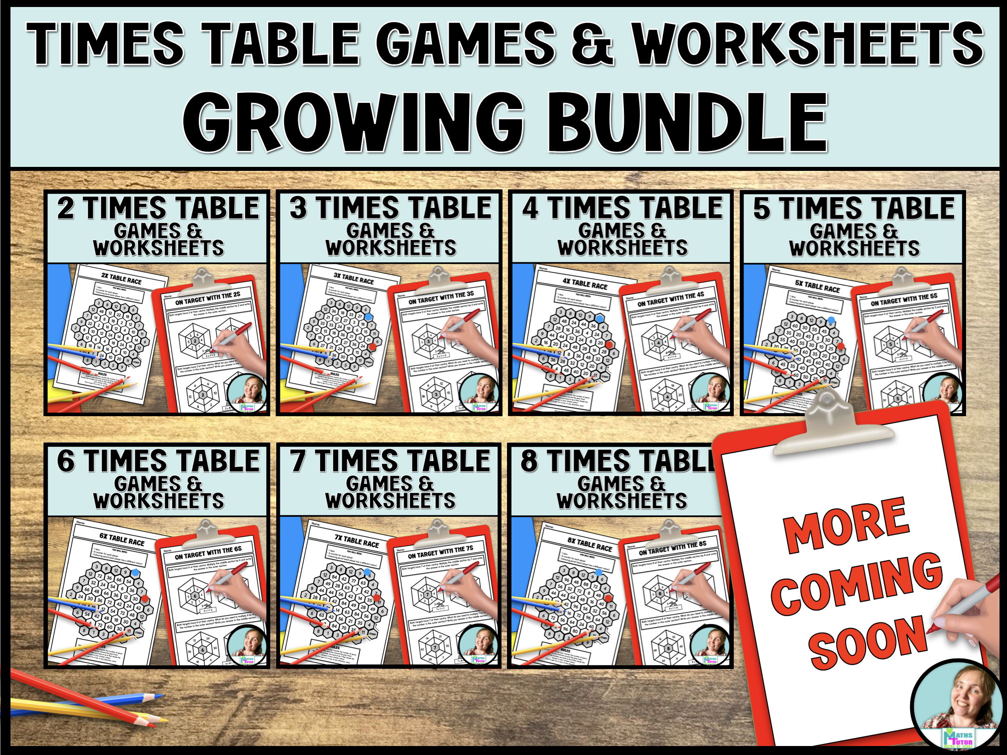 Growing Bundle | Times Table Games, Activities and Worksheet Booklets ...