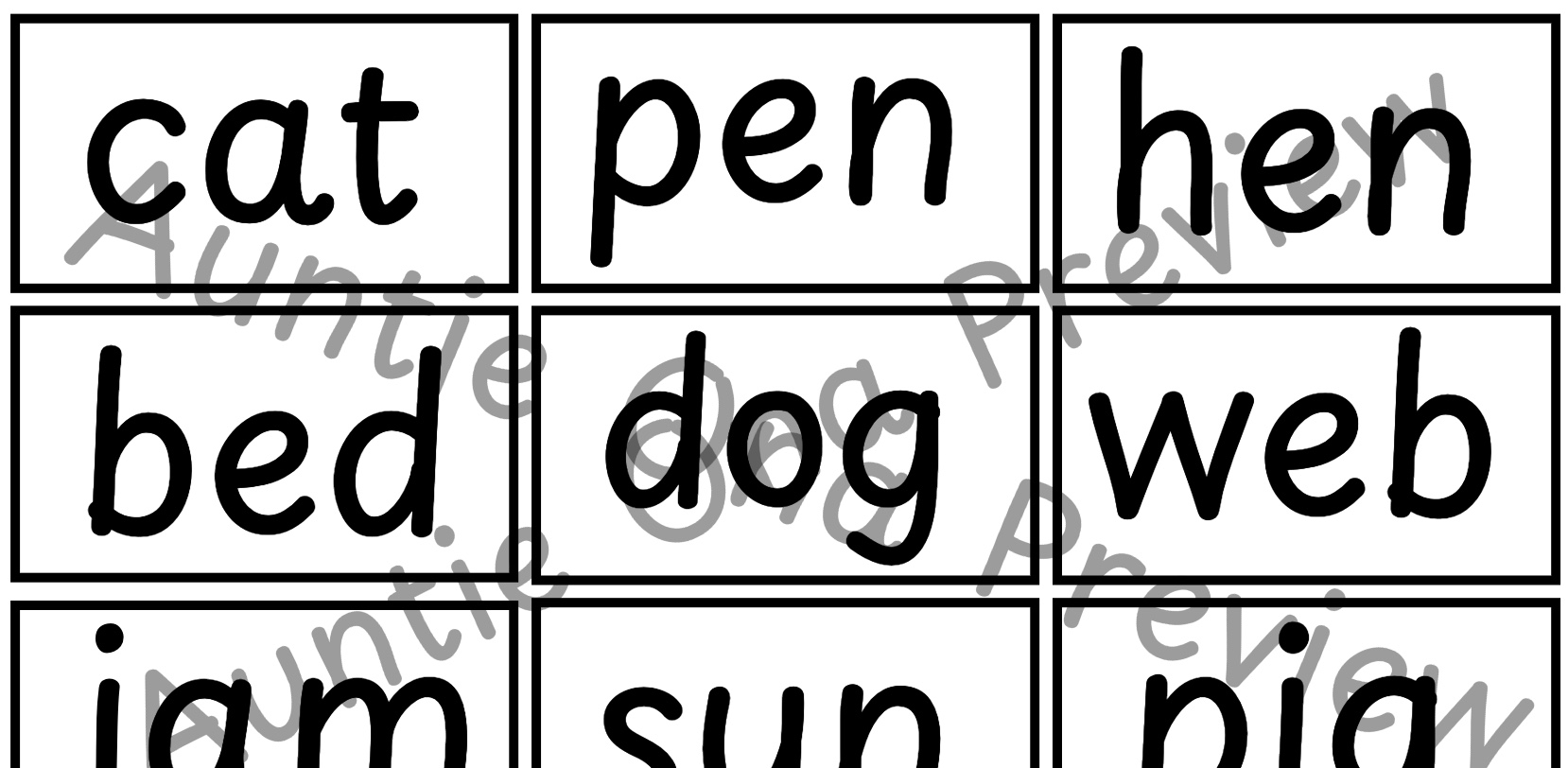 EYFS/KS1 Phonics CVC Word and Picture Matching Game | Teaching Resources