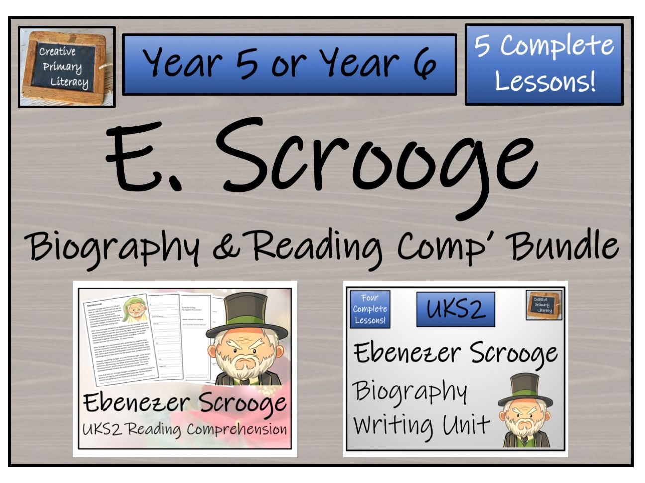UKS2 Literacy - Ebenezer Scrooge Reading Comprehension & Biography ...