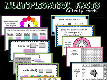 Multiplication facts practice-Activity cards (printable and google ...